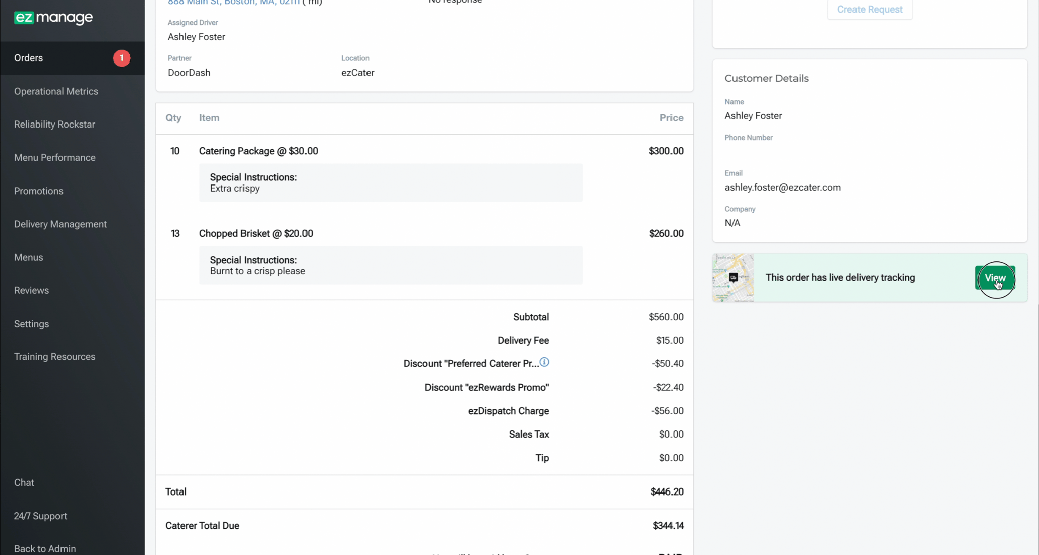 Live Delivery Tracking